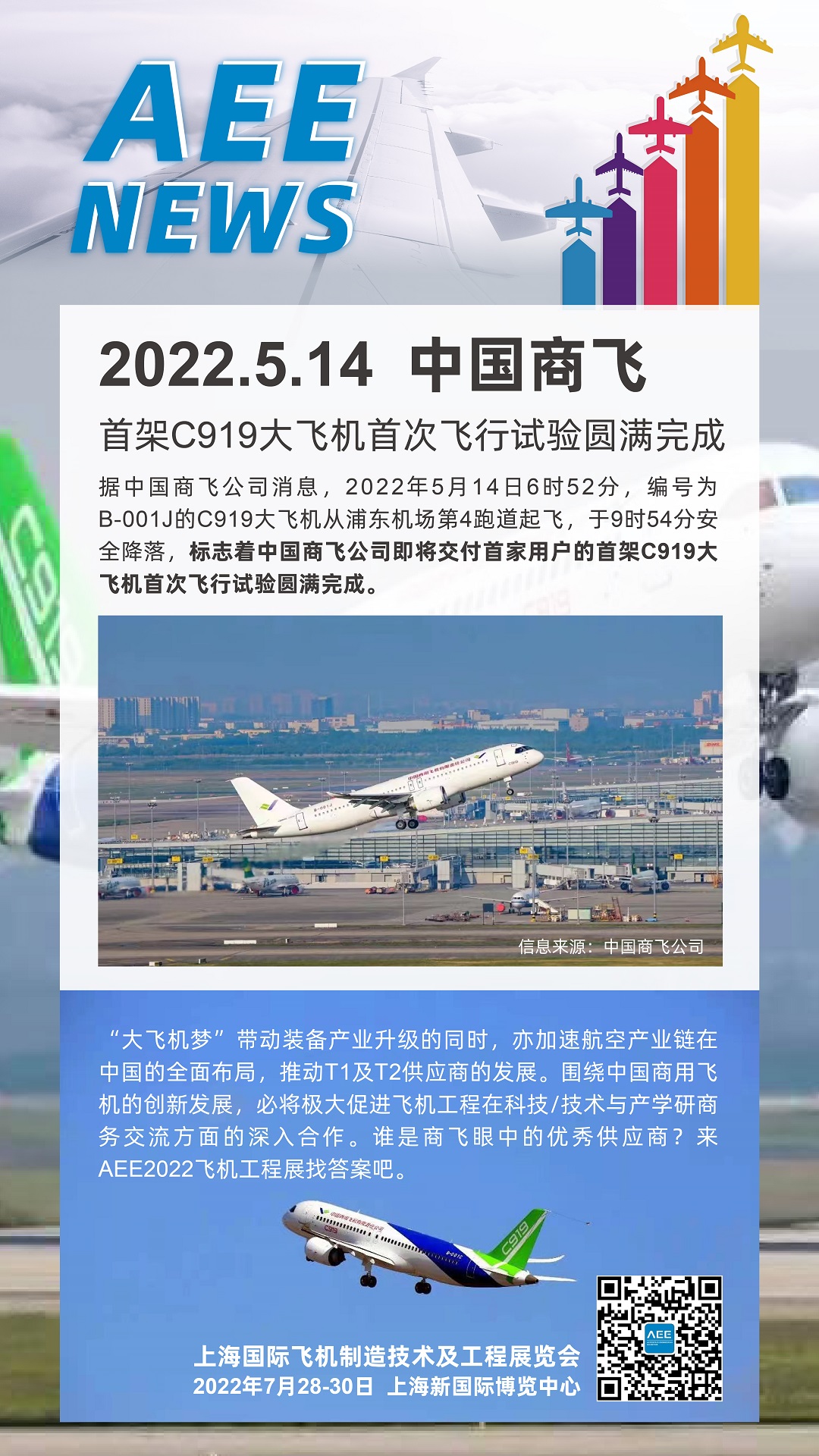 里程碑 | 国产大飞机C919：首家用户 首架飞机 首次飞行-行业新闻-AEE2024